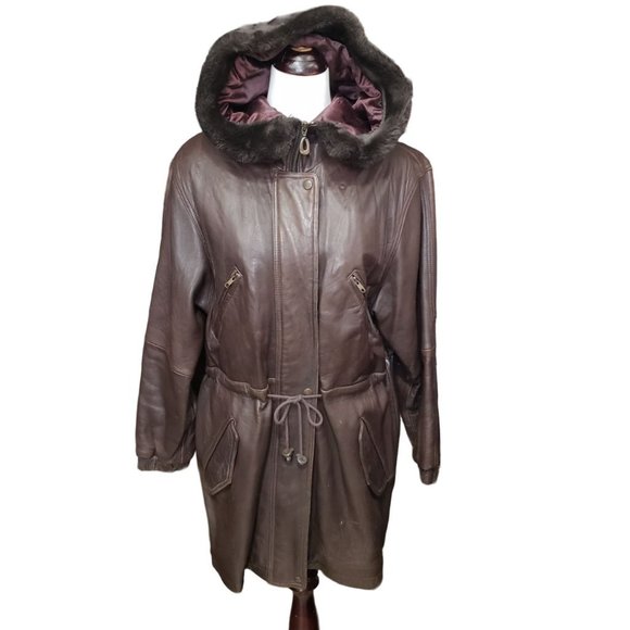 Colebrook | Jackets & Coats | Vintage Colebrook Co Leather Coat Faux ...